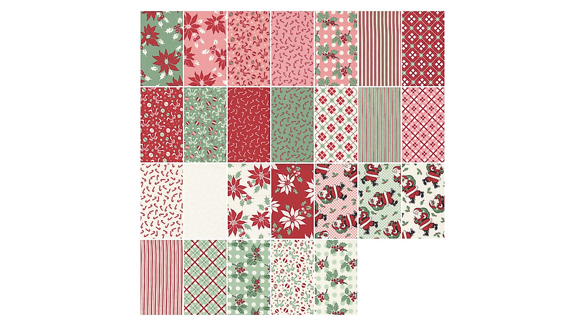 Shop Moda Fabrics Holly Jolly Charm Pack - 42 Quilting Squares