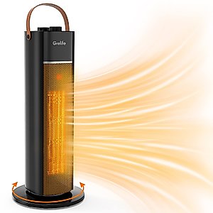 Grelife 18" Fast Heating Ceramic Heater, Widespread Oscillatio for Bedroom Office
