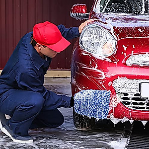 TAKAVU New Car Wash Mitt, 2 Pack Premium Cyclone Microfiber Washing Gloves, Holds Tons of Sudsy Water for Effective Washing, Machine Washable, Lint Free, Scratch Free