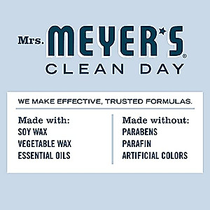 Mrs. Meyer's Soy Aromatherapy Candle, 35 Hour Burn Time, Made with Soy Wax and Essential Oils, Snowdrop, 7.2 oz
