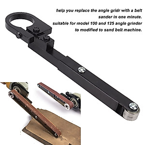Belt Sander Attachment, Belt Sander Adapter for Angle Grinder, Angle Grinder Conversion Tool, Grinder Tool Modified to Belt Sander Polisher Attachment for Model 100 125