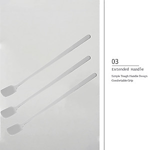 Long Spoons For Stirring,Stainless Steel Bartender Mixing Spoon Multifunction Long Stirring Spoon Long Candle Stirring Spoon 2 Types For Coffee Tea Wax Candle(Square Head 17Cm Spoon)