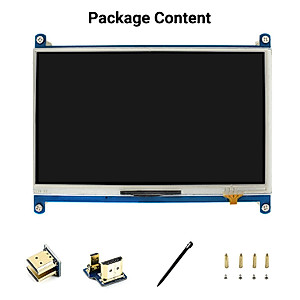 waveshare 7inch Resistive Touch Screen LCD Compatible with Raspberry Pi 4B/3B+/3A+/2B/B+/A+/Zero/Zero W/WH/Zero 2W CM3+/4 Series Boards 1024×600 Resolution HDMI IPS Supports Windows