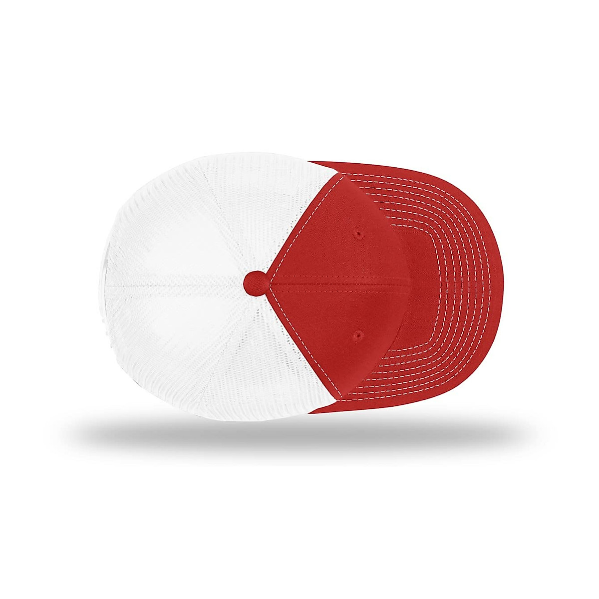 Custom Richardson Mesh Back Trucker Hat with Personalized Text Front & Back for Men – Customize Your Own Unique Hat! (Red/White)