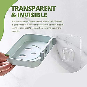 Double-Sided Adhesive Wall Hooks- Wall-Sticking Hooks Without Punching and Nails, Waterproof and Oil-Proof, Heavy-Duty Self-Adhesive Hooks for Bathroom and Kitchen, 12 per Bag