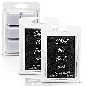 Eucalyptus Scented Wax Melts/Cubes - 2 oz - Chill The Fuck Out - Funny Gifts, for Women