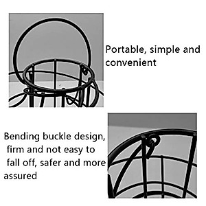 youeneom Spiral Design Metal Egg Basket, Egg Storage Holder/Storer Stand Display Rack Basket Egg House Save Space for Kitchen (Black)