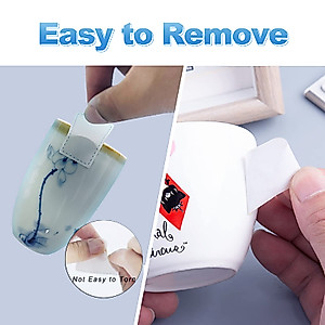 300pcs Removable Freezer Labels, Yoget 1 x 2 Inch Food Storage Stickers, Refrigerator Freezer Paper Label Easy Clean Leaves No Residue, Blue Food Labels Roll