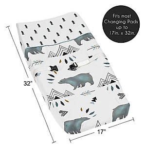 Changing Pad Cover for Bear Mountain Watercolor Collection by Sweet Jojo Designs