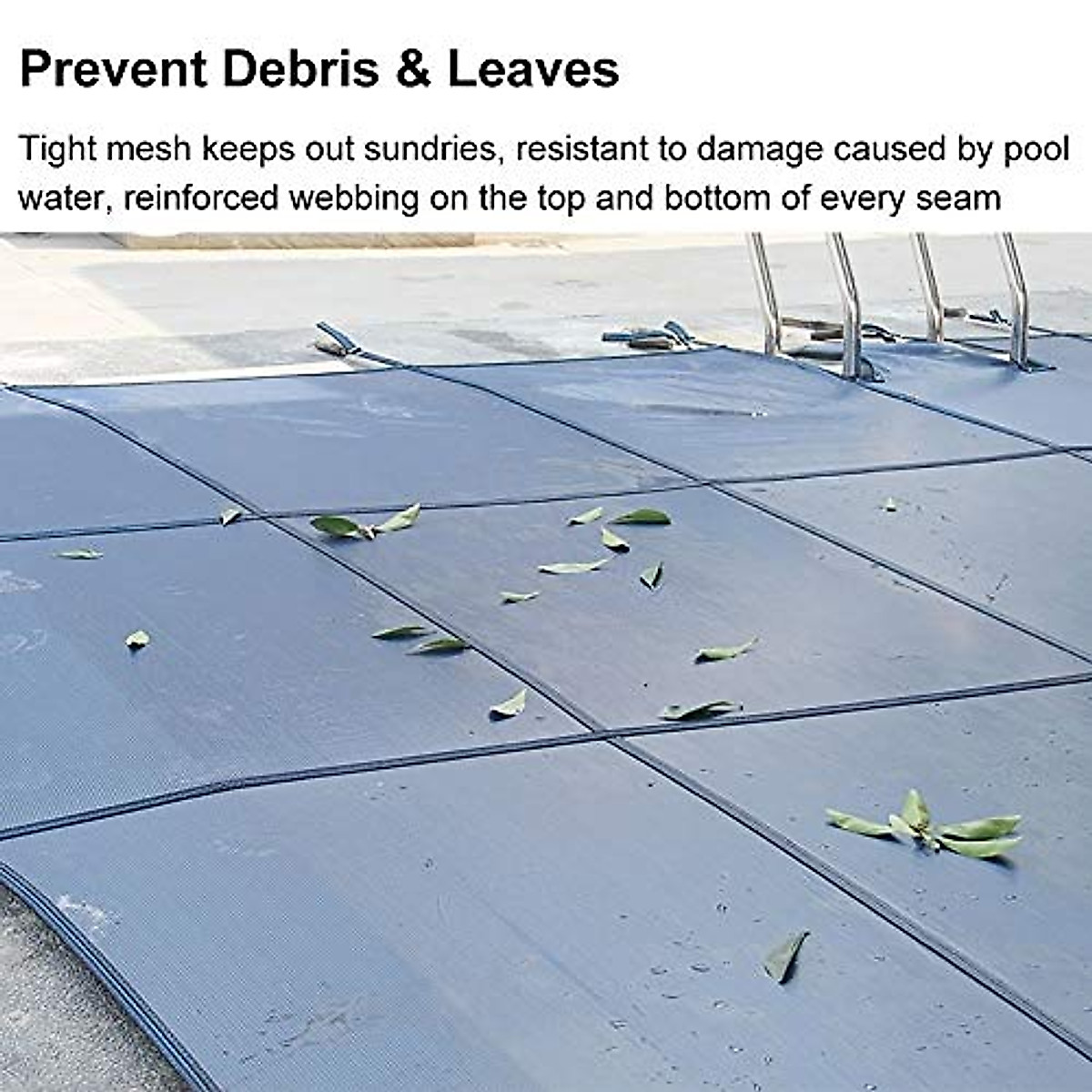 Covers Rectangular In Ground Pool Safety Blue Mesh, Outdoor Garden Yard Fallen Leaves Net, Easy Installation, 1/2/3/4/5/6/7/8 m (Size : 400×600cm/13×19ft)