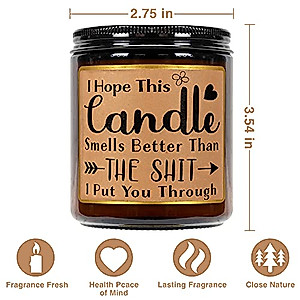STORALIT Lavender Scented Candles Jars-I Hope This Smells Better, Funny Gifts for Women, Men, Best Friend Birthday Candle for Female, Sister, Mom,Unique Christmas Friendship Gift