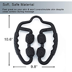 Muscle Roller, Trigger Point Muscle Roller for Calf, Leg, Arm, Tennis Elbow and Golfer Elbow, Foam Roller Deep Massage Tool for Relieve Muscle Soreness, Stiffness and Tight Muscles (Black)