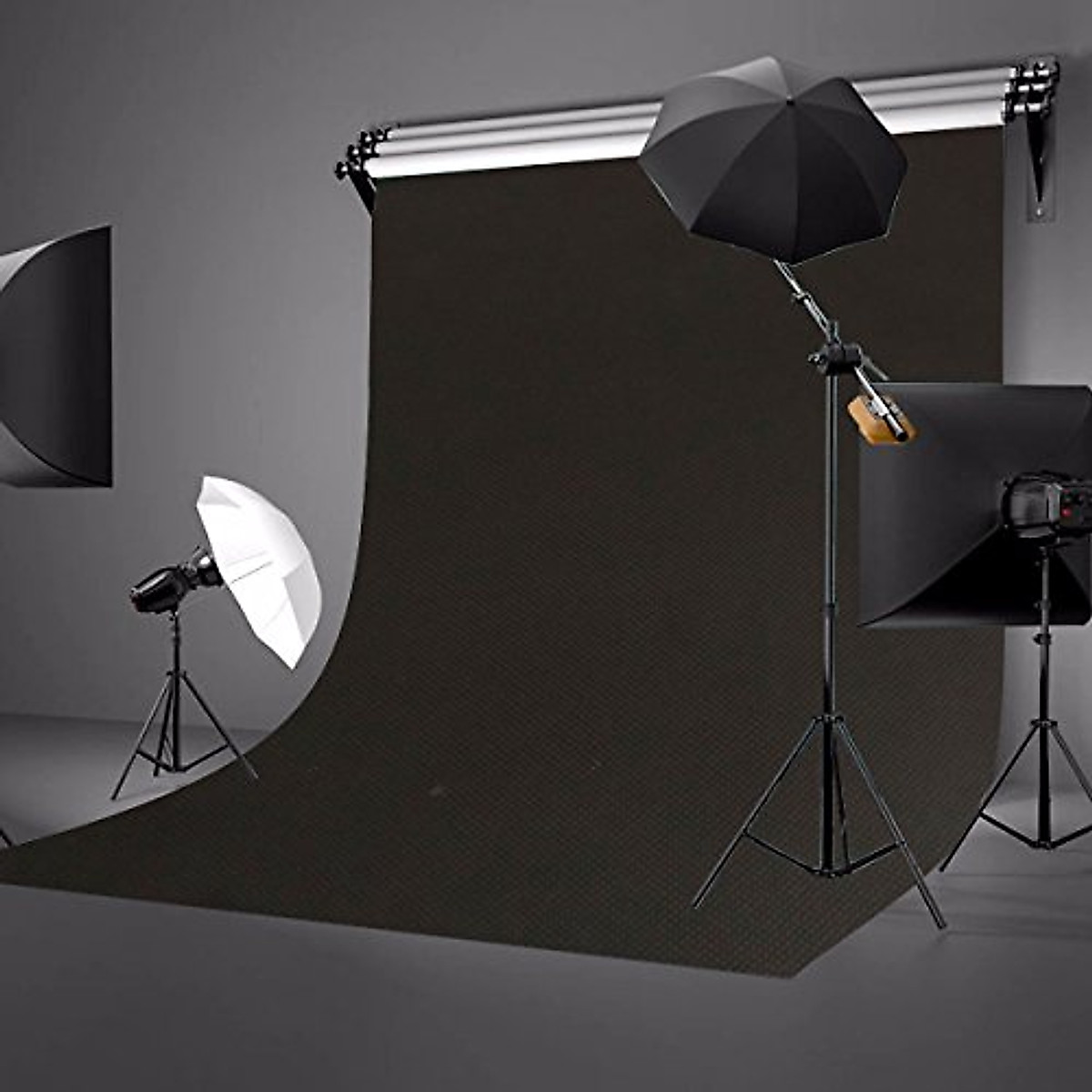 LYLYCTY County Background 5x7ft Non-Woven Fabric Solid Color Black Screen Photo Backdrop Studio Photography Props LY062
