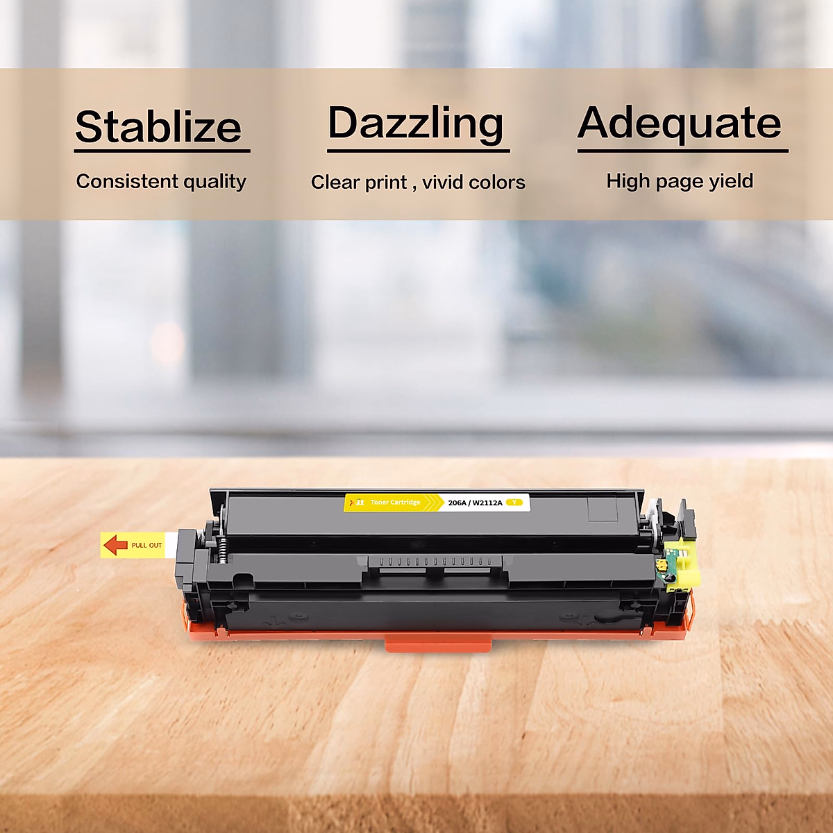 XJI 206A(with Chip) Compatible Toner Cartridges Replacement for HP 206 A X 206X Ink (4 Pack), for HP Color Laser Jet Pro MFP M255 M255dw M282 M282nw M283 M283cdw M283fdw Laserjet Printer