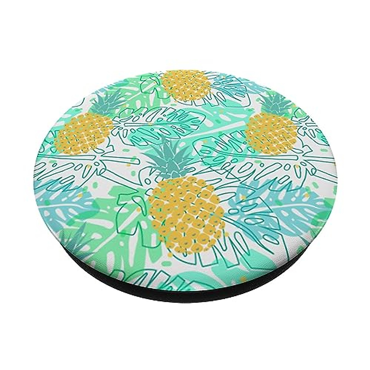 Tropical Hawaiian Pineapples Foliage Pattern PopSockets Swappable PopGrip