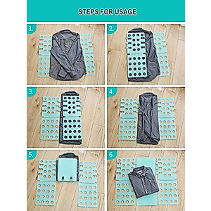 Shirt Folding Board, 27.56" x 22.44" T Shirt Folder, Easy and Fast Flip Fold Clothes Folding Board, Durable Plastic Laundry Folders Collapsible Liner for Easy Storage and Travel (Green) (Green)
