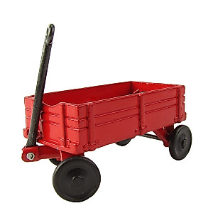 Treasure Gurus 1:12 Scale Model Red Wagon Miniature Dollhouse Accessory Metal Pencil Sharpener