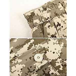 Mesinsefra Womens Cargo Pants with Pockets, Outdoor Casual Ripstop Military Combat Construction Work Pants Camo S - 8