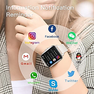 Smart Watch (Receive & Dial), 2023 Newest 1.85" TFT HD Full Circle Full Touch Screen, Smart Watch for Women Men,SmartWatchs with Fitness Tracker Call/Text/Heart Rate/AI Voice Assistant/Blood Pressure