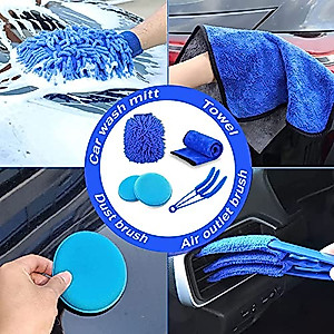 CLEAFOU 20pcs Car Detailing Brush Kit Car Cleaning Tool Set Auto Car Detailing Brush Interior Cleaner Wash Tools Kit for Cleaning Wheels, Dashboard, Leather, Air Vents, Emblems, Windshield