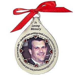 Cathedral Art (Abbey & CA Gift Frame, Loving Memory Man Teardrop Ornament, Pewter