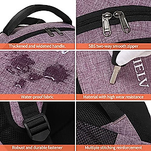 JIELV Travel Laptop Backpack,Laptops Backpack with USB Charging Port,Water Resistant Computer Bag for Men Women Fits 15.6 Inch Laptop and Notebook(Purple)