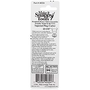 Snappy Tools Plug Cutter, 3/8"