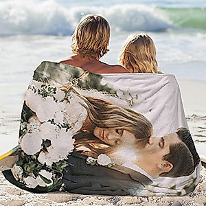 MMAOLP Custom Blanket with Photos Customized Blanket Personalized Flannel Throw Blankets for Adult Kid Birthday Christmas Halloween Fathers Mothers Valentines Day Gift 4 Sizes