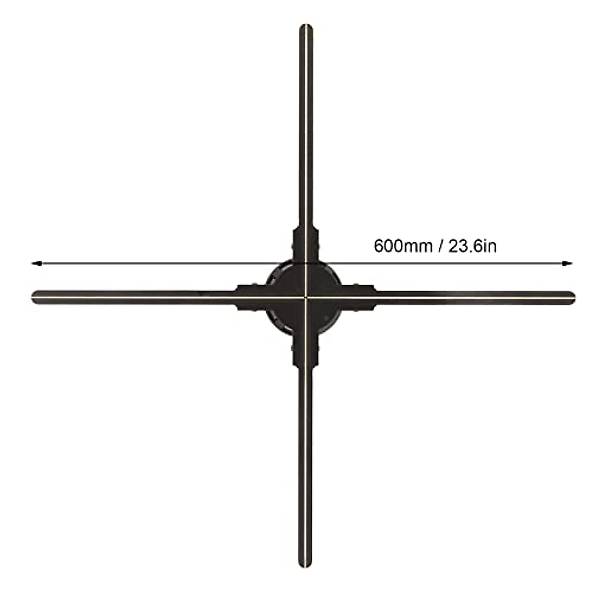 Vbestlife 3D Hologram Advertising Fan, WiFi Projector Support Mobile APP, Holographic Display Air Fan with 720 LEDs, Adjustable Video Projectors for Office Shops(Black)