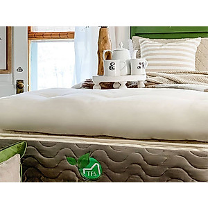 The Futon Shop Royal Luxury Mattress Topper King with Horse Hair, Cashmere and Wool - Soft Mattress Topper for Back Pain - Plush Mattress Toppers with Organic Cotton Case - The Best Mattress Toppers