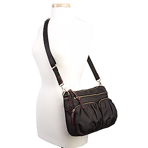 Korvara Nylon Crossbody Bag, Black - Premium Lightweight, Black, Size Medium