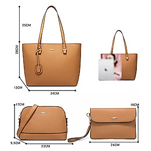 LaRolls Purses and Handbags for Women Large Capacity Fashion Tote Bags Shoulder Top Handle Satchel Purse Set