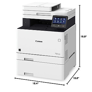 Canon imageCLASS Series Wireless Color All-in-One Laser Printer, Multifunction, Up to 28 ISO ppm, Mobile-Ready, Duplex Compatible with Alexa, Bundle JAWFOAL Printer Cable White