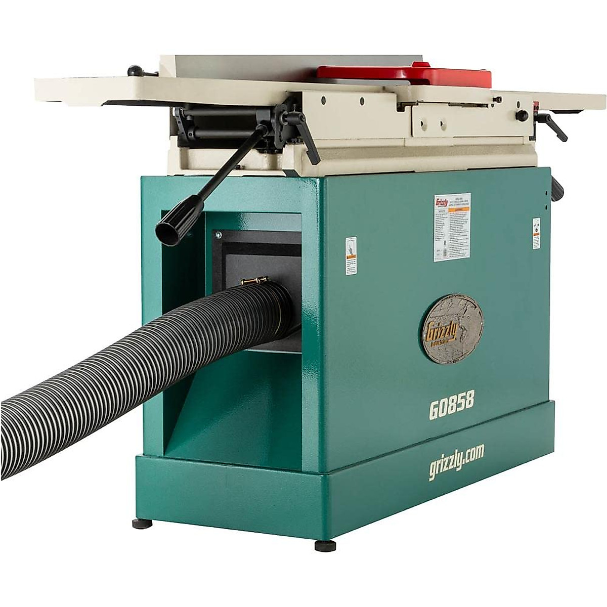 Grizzly Industrial G0858-8" x 76" Parallelogram Jointer with Helical Cutterhead & Mobile Base