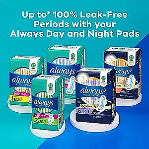 Always Ultra Thin Size 3 Extra Long Super Pads with Wings Unscented, 28 Count