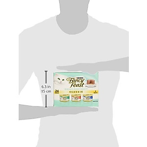 Purina Fancy Feast Seafood Classic Pate Collection Grain Free Wet Cat Food Variety Pack - (24) 3 Oz. Cans