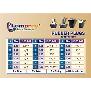 Lamprey Hardware #8 Winter Plug Blow Thru with Schrader Valve for 1.5 inch Pipe - LHEP8 (1)