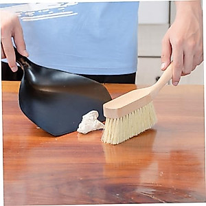 COLLBATH 1 Set Desktop Broom Small Broom and Dustpan Cleaning Shovel Char Whisk Broom Pan Handheld Broom Outdoor Dustpan Portable Garbage Dustpan and Broom Mini Broom and Dustpan Iron