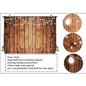 LTLYH 7x5ft Brown Wood Photography Backdrop Photographers Brown Photo Backdrop Retro Wood Wall Backdrop Baby Shower Birthday Party Banners Backdrop 216…