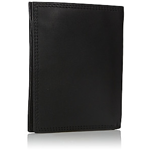 Buxton Men's Emblem wallets Credit Card Folio, Black, One Size