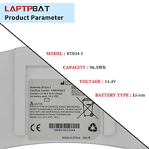 LAPTPBAT BT034-1 for Freestyle Trade Comfort Portable Battery 4INR19/66-2 14.4V Li-Ion Battery