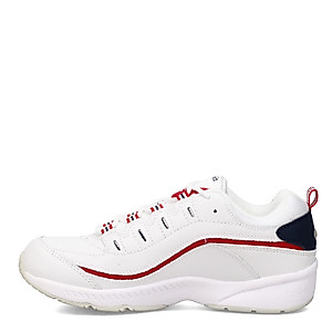 Easy Spirit Women's Romy Sneaker, White/Red, 8.5 Wide