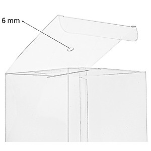 Yesland 50 PCS Candy Apple Box With Hole Top, Clear PET Gift Boxes for Caramel Apples, Ornament, Treats & Party Favors for Wedding, Party or Baby Shower - 4" x 4" x 4"