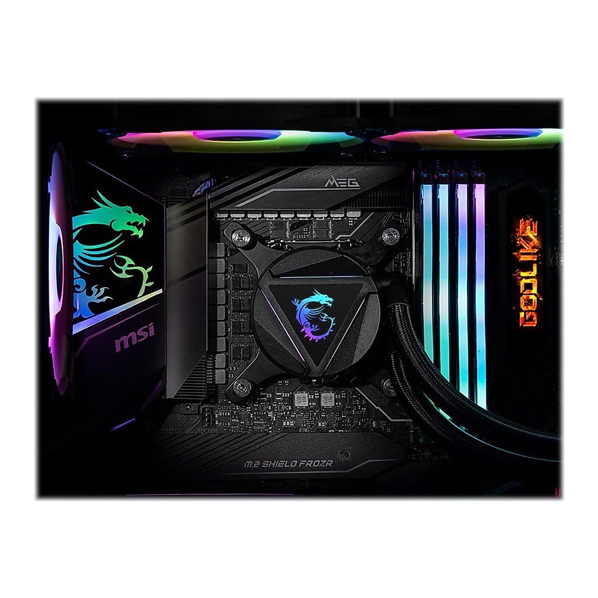 MSI MAG CORELIQUID 360R V2 AIO CPU Liquid Cooler - Rotatable ARGB Blockhead, Integrated Radiator Pump, Split-Flow Water Cooling, Evaporation-Proof Tubing, Easy to Install - AMD & Intel Compatible