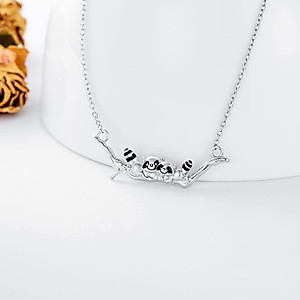 PELOVNY S925 Sterling Silver Raccoon Necklace Hypoallergenic Raccoon Jewelry Gifts for Mother Bestfriend Women