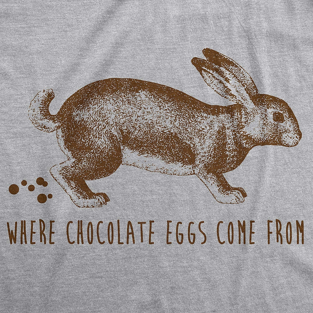 Mens Funny Easter T-Shirt – Sarcastic Chocolate Egg Bunny Tee – Hilarious Novelty Shirt for Spring – Soft Cotton Blend Casual Outfit