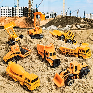 12 in 1 Construction Truck Toys Set for Toddlers, Carrier Truck with 12 Mini Cars for Kids,Transport Trucks Toy with Light and Sound,Christmas Birthday Cars Toy Gift for Boys Age 3-7