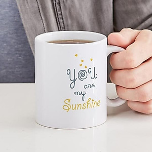CafePress You Are My Sunshine Mugs Ceramic Coffee Mug, Tea Cup 11 oz