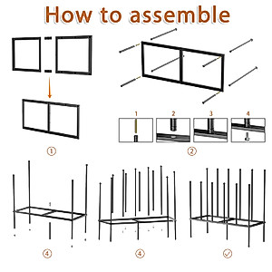 Eazy2hD Free Standing Shoe Racks for Boots -Black Metal Rack Organizer Tall Boot Rack for Dorm Room, Closet, Bedroom, Entryway, Patio Outdoor, Shoe Storage Fit for 6 Pairs Assembly Required
