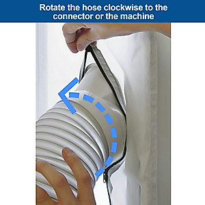 LISHINE Portable Air Conditioner Hose 5 Inch Diameter 59" Length, AC Exhaust Vent Hose Extension, Clockwise Thread Protable Air Conditioner Parts Compatible with for LG, Haier, Delonghi